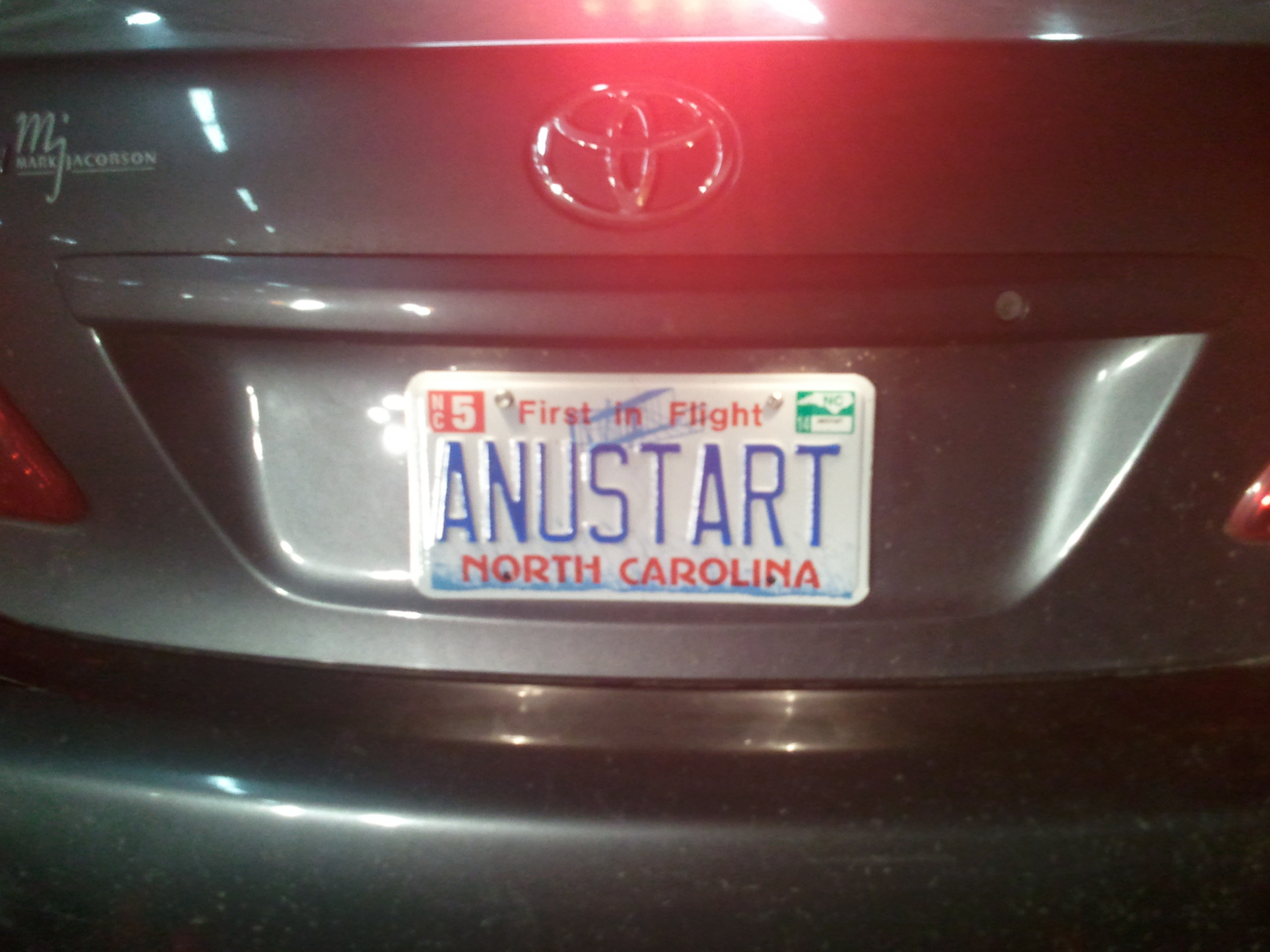 ANUSTART | WhatAPlate.com - The Coolest Vanity License Plates! #whataplate