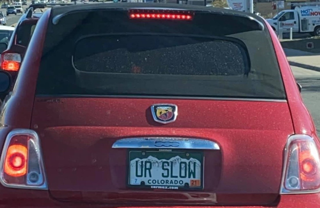 UR-SLOW | WhatAPlate.com - The Coolest Vanity License Plates! #whataplate